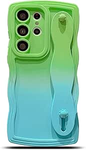 Amazon.com: YYDSUNY for Samsung Galaxy S24 Ultra Case with Wrist Strap Stand, Gradient Color ...