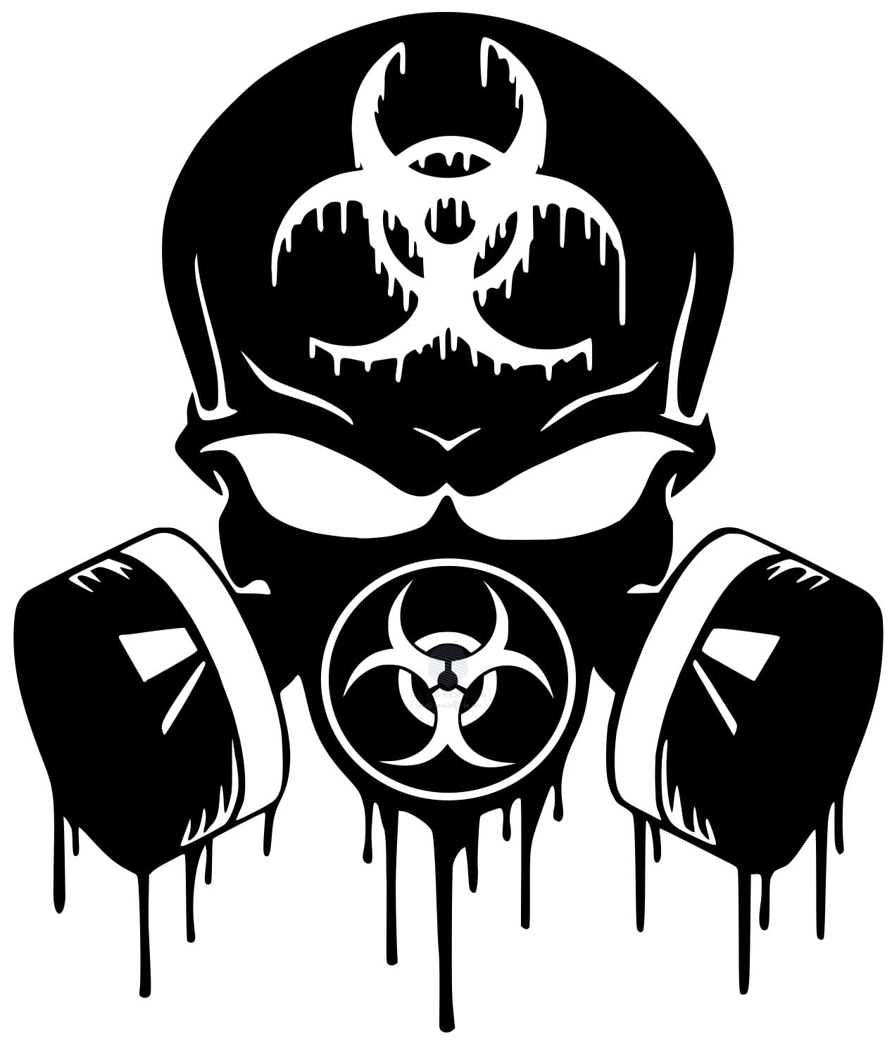 Amazon.com: UR Impressions Blk Skull Dripping Biohazard Respirator ...