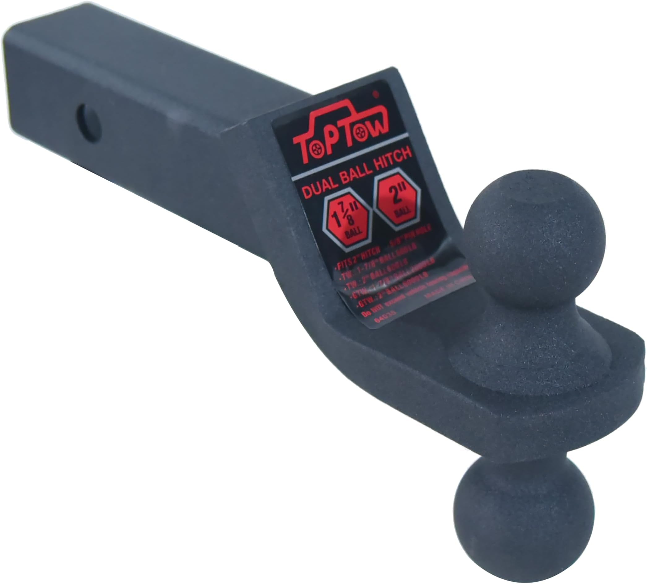 Amazon.com: TOPTOW 64035 Trailer Hitch Ball Mount 1-7/8" and 2" Hitch ...