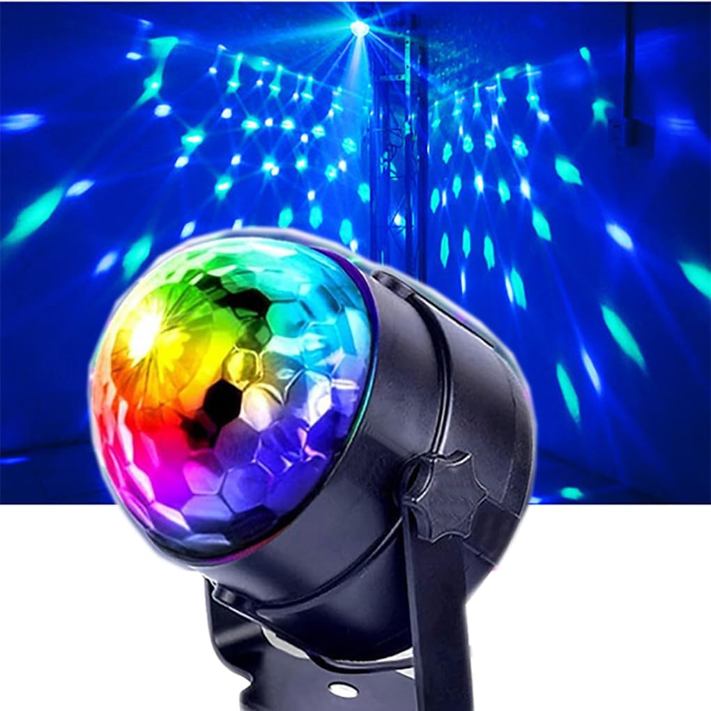 Stage Disco Ball Lights Wonsung RGB Multi-Colour LED Strobe Light Party ...