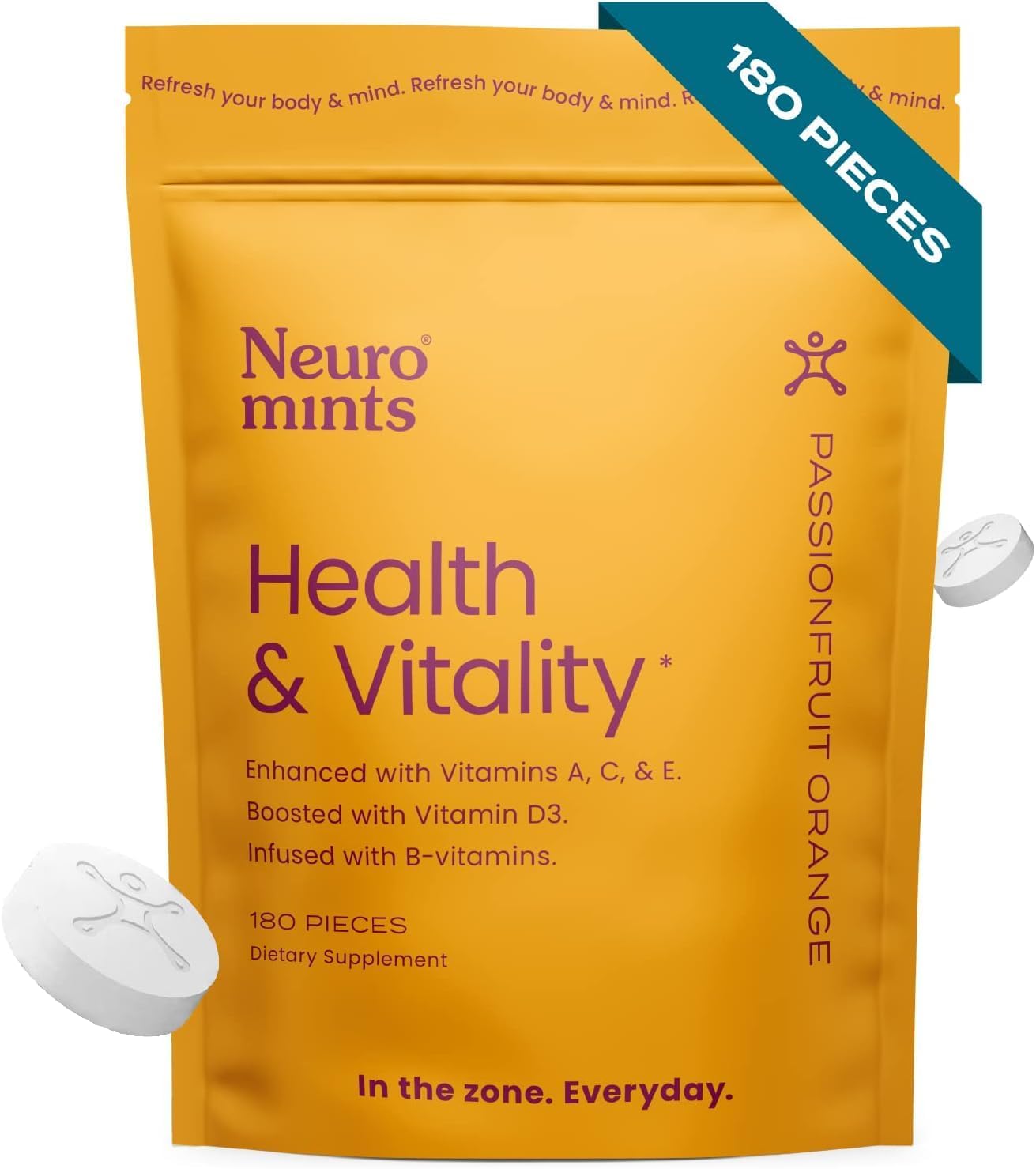 Amazon.com: Health and Vitality Mints | Vitamin A, C, D3, E, B3, B6 ...