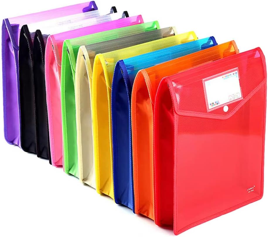 Amazon.com : Plastic Document File Folder A4 Size Expandable Poly ...