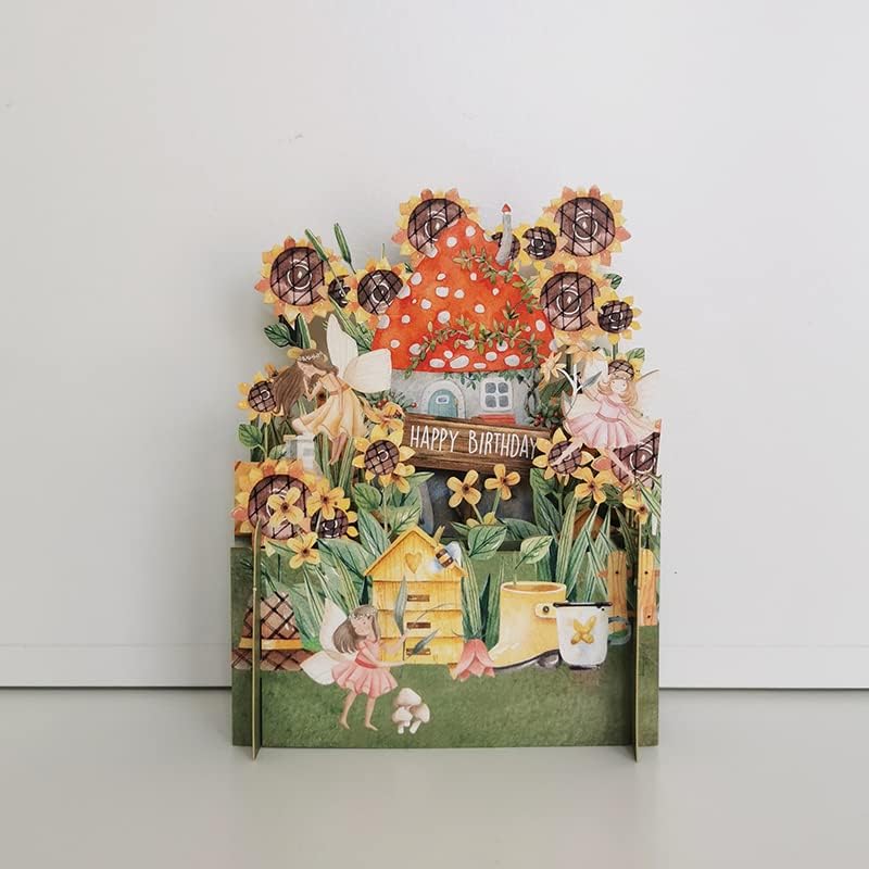 Alljoy Design 3-D Pop Up Kid's Greeting Card - HAPPY BIRTHDAY FAIRIES ...