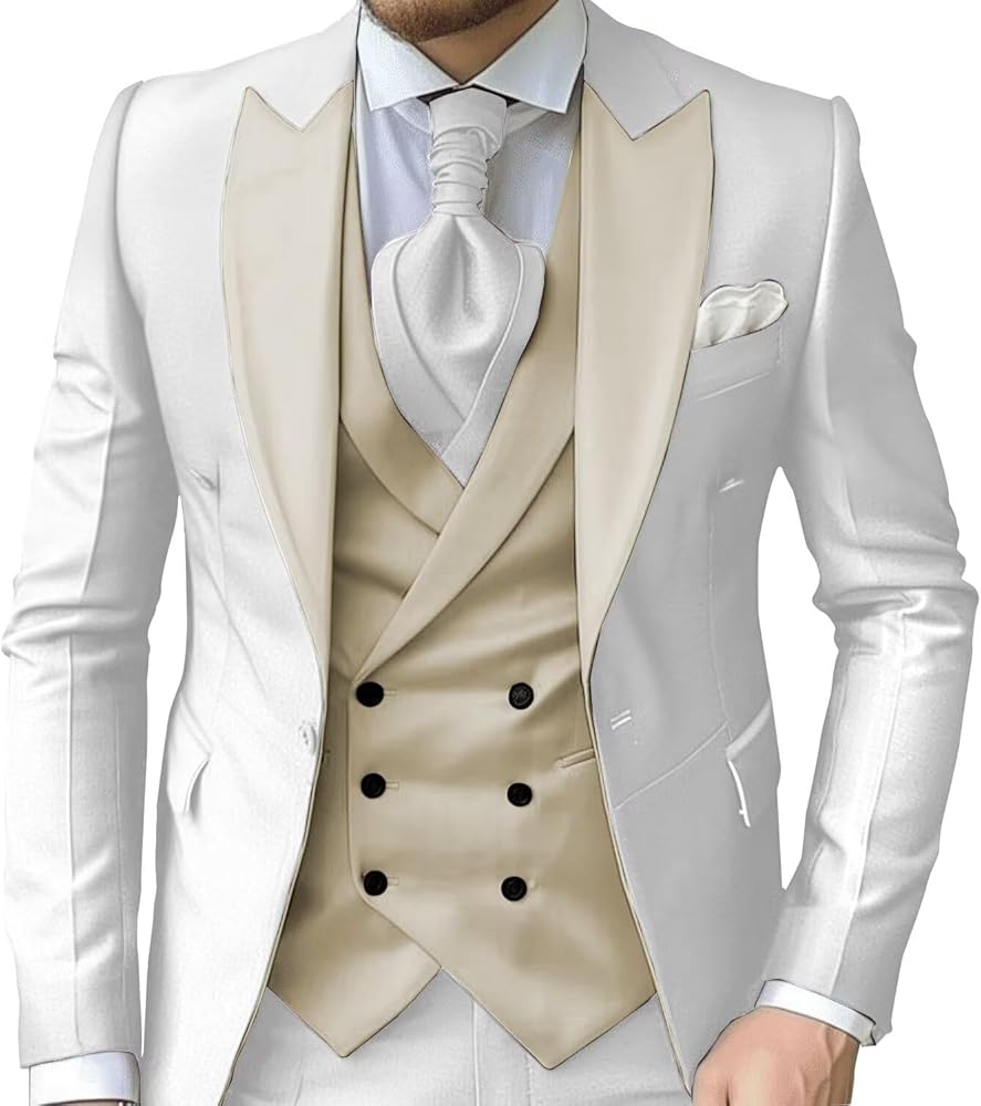 White Prom Suits For Men White Suits For Men | Classy Wedding Attire