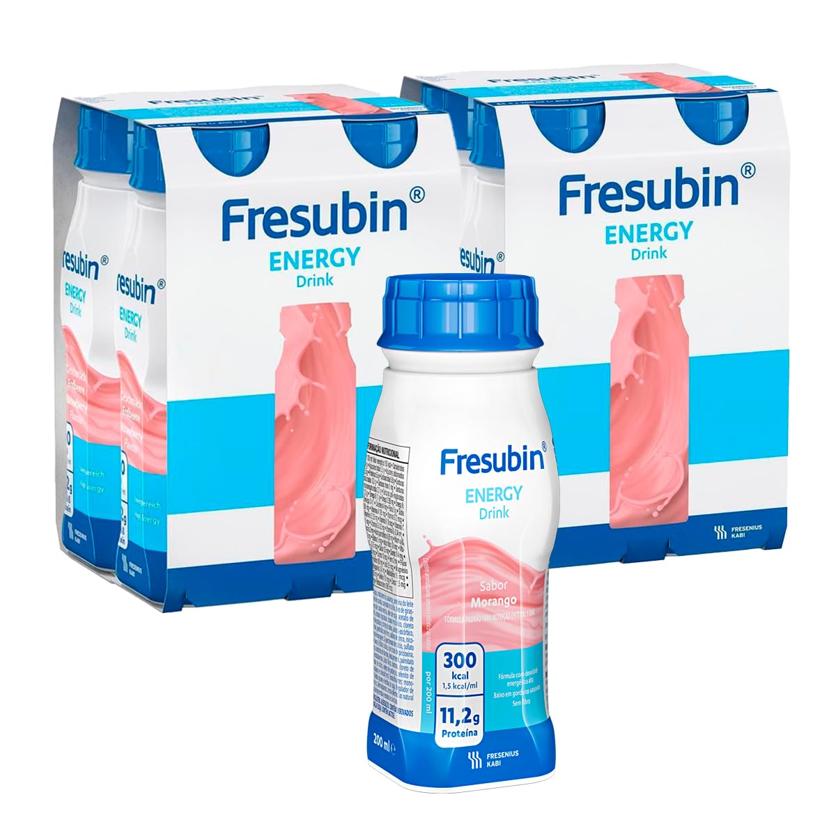 Caixa com 8 Fresubin Energy Drink 200ml - Morango - Fresenius | Amazon ...
