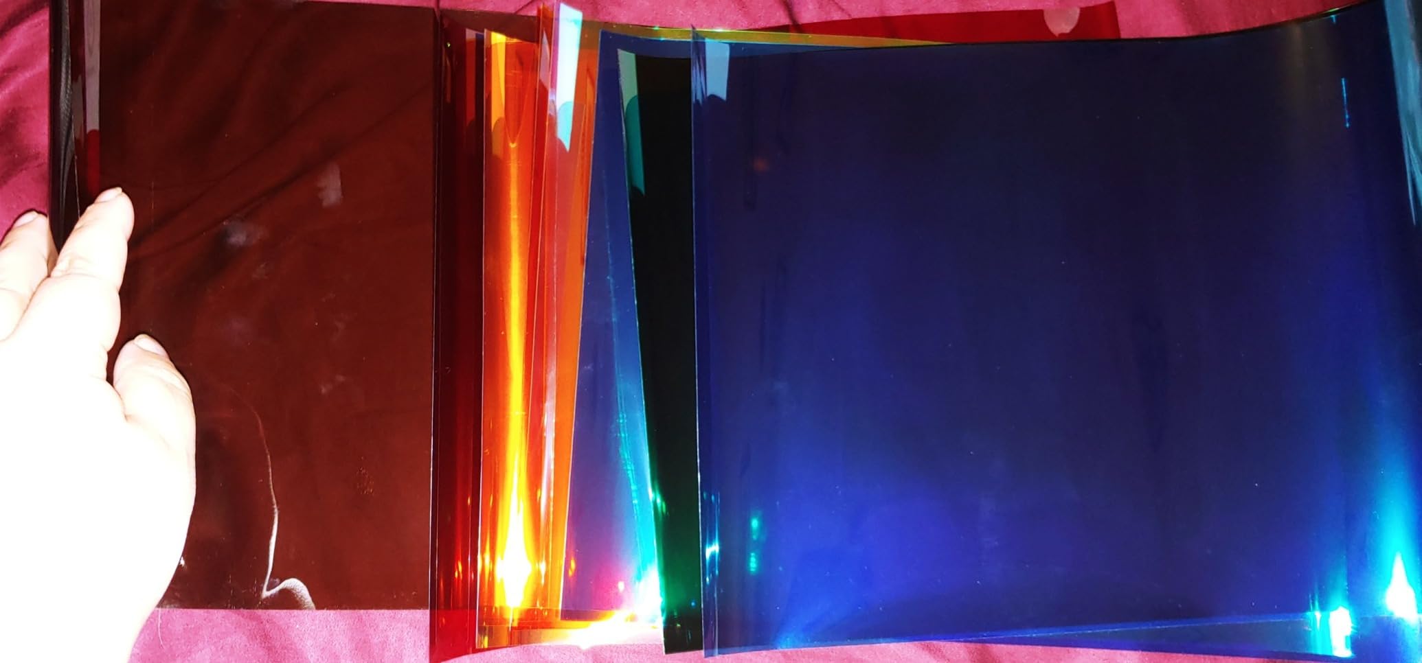 Amazon.com: 10Colors Bundle Pack Colorful Transparent Window Film Self ...