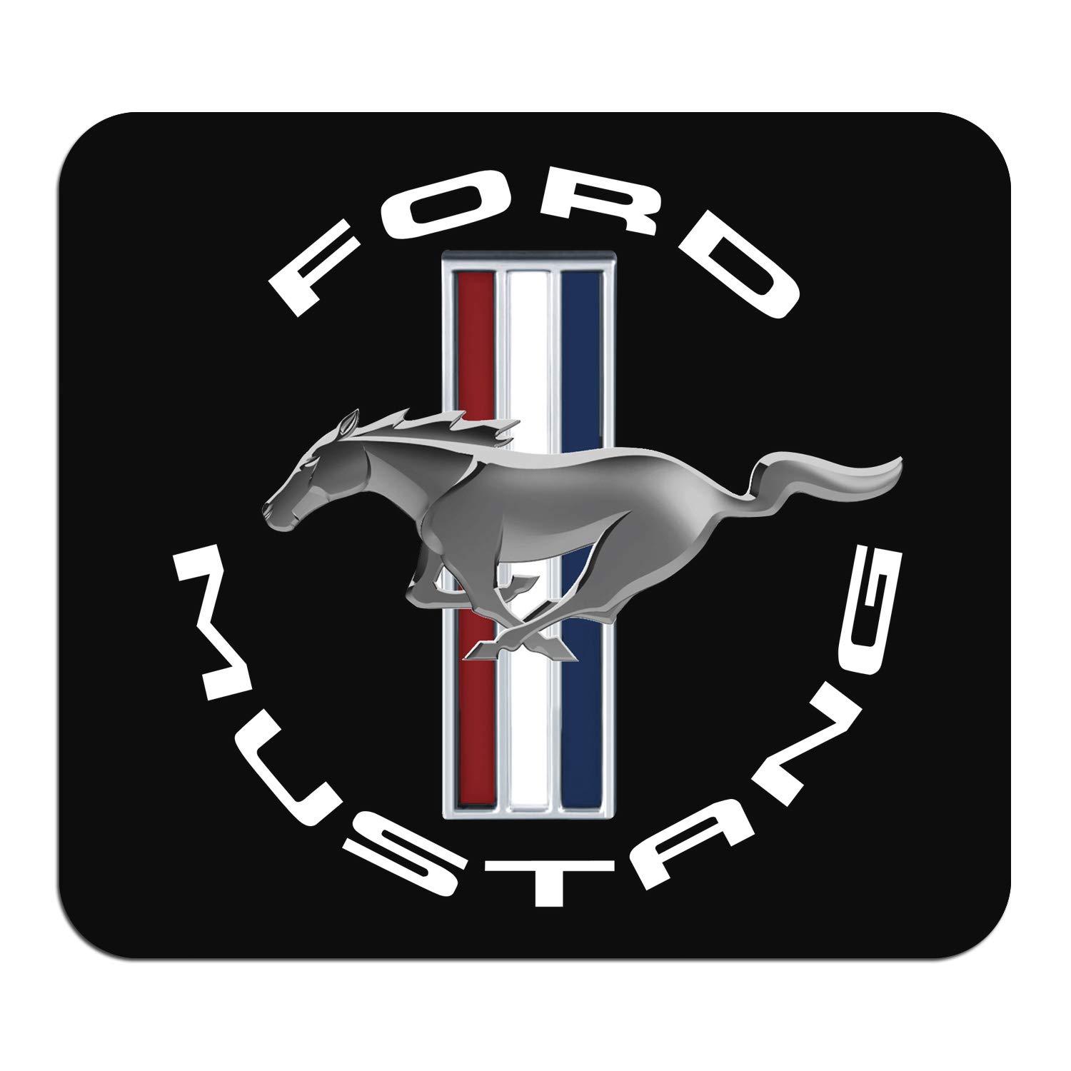 Amazon.com: iPick Image Made for Ford Mustang Circle Logo Black Graphic ...