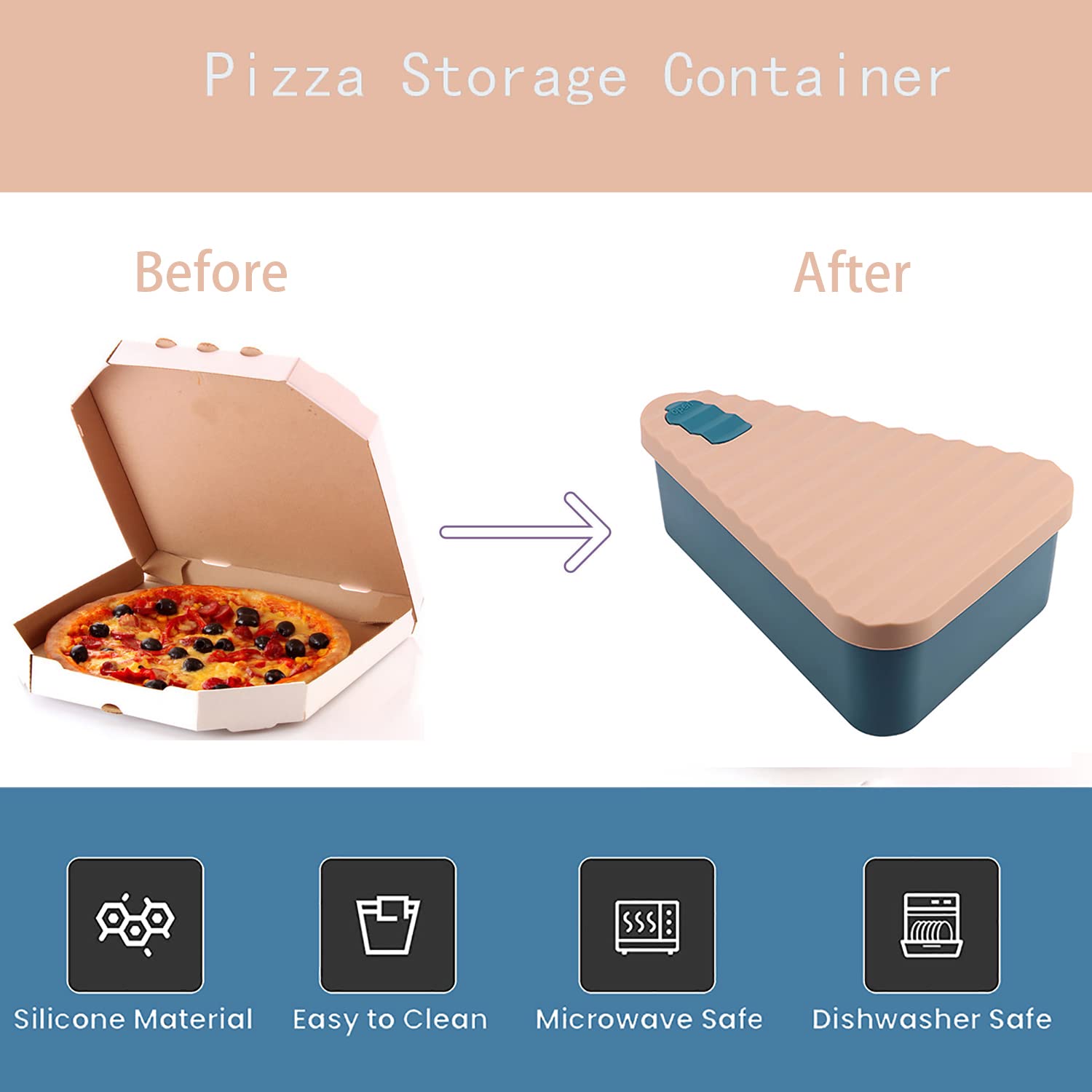 Snapklik.com : Gwydre Pizza Leftover Storage Container