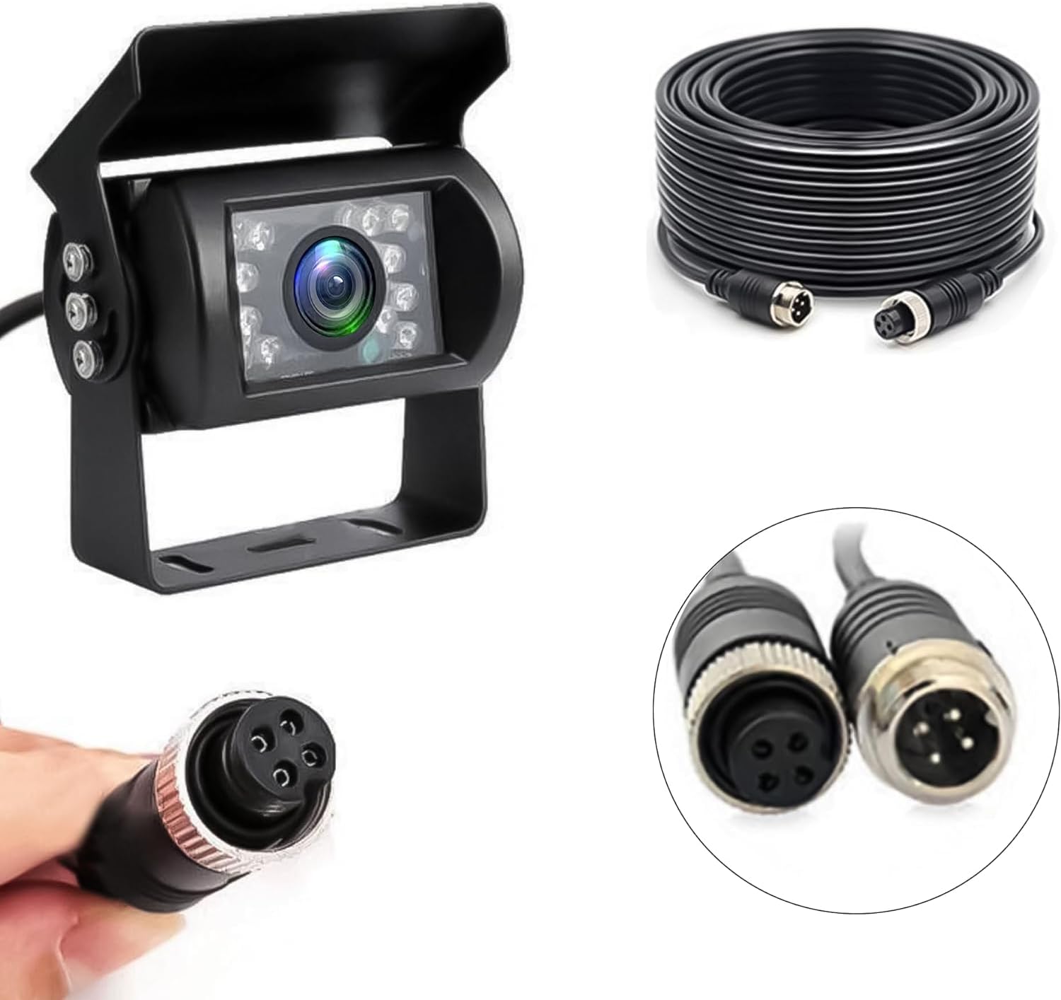 Amazon.com: 4 Pin Vehicle Backup Camera,Rear View Camera,Car Reversing ...