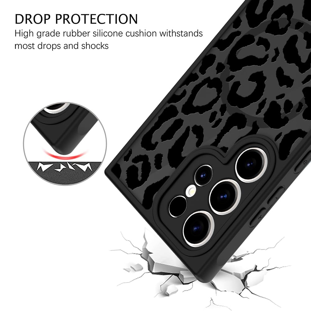 Snapklik.com : ZIYE Magnetic Case For Galaxy S24 Ultra Leopard Pattern ...