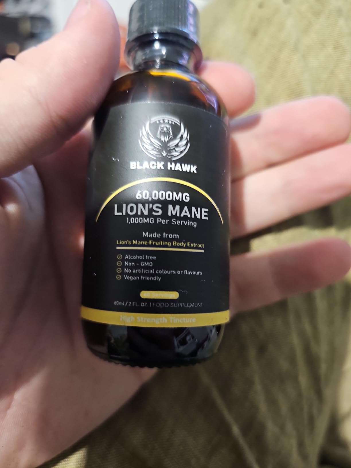 Lions Mane Supplement Liquid 1000mg - 60 Vegan Servings High Strength ...