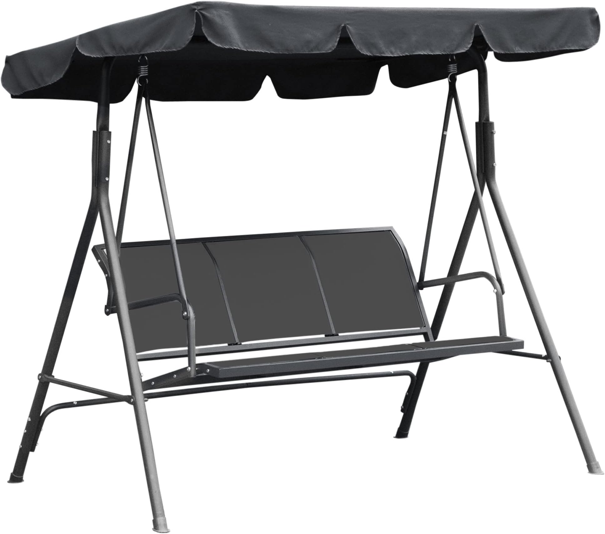Outsunny Balancelle de Jardin 3 Places Toit Inclinaison réglable avec ...
