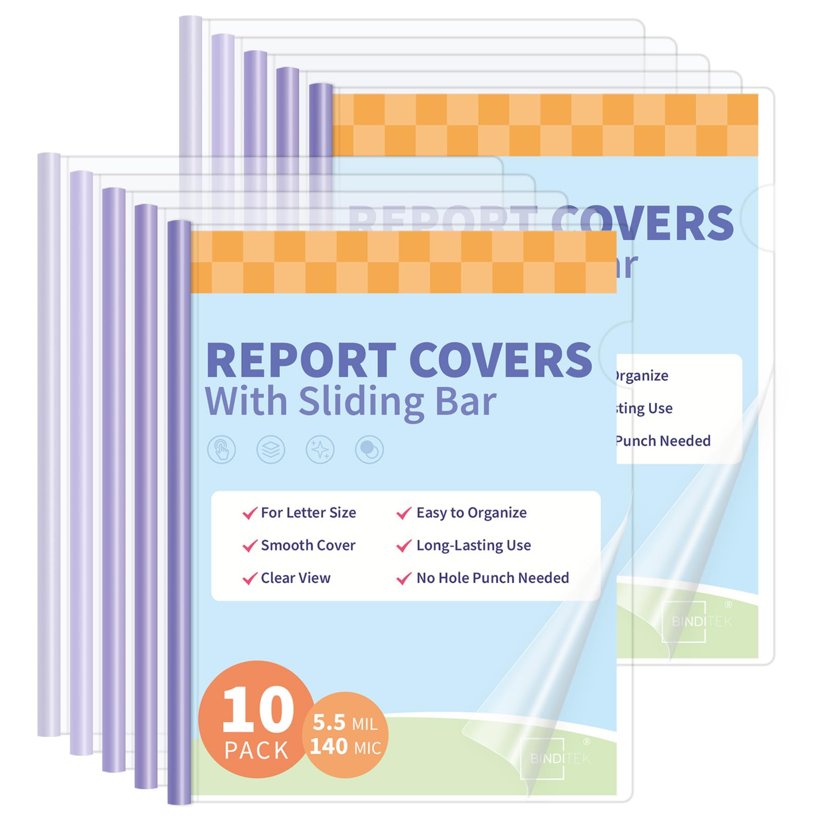 Snapklik.com : Binditek 10 Pack Clear Report Covers