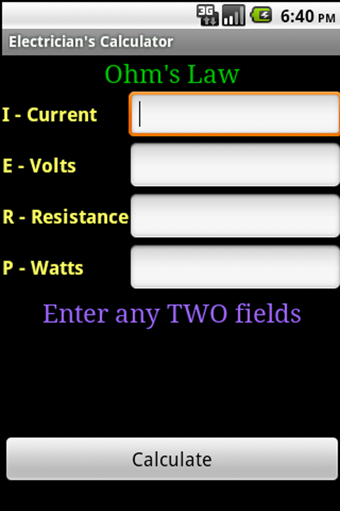 Electrician's Calculator - App on Amazon Appstore