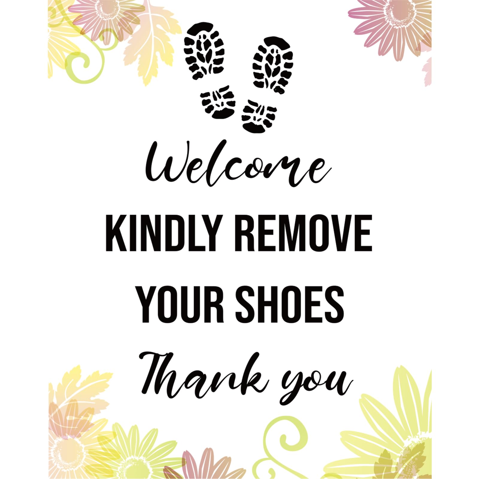 4pcs Please Remove Your Shoes Sign Vinyl Clear Kindly Remove ...