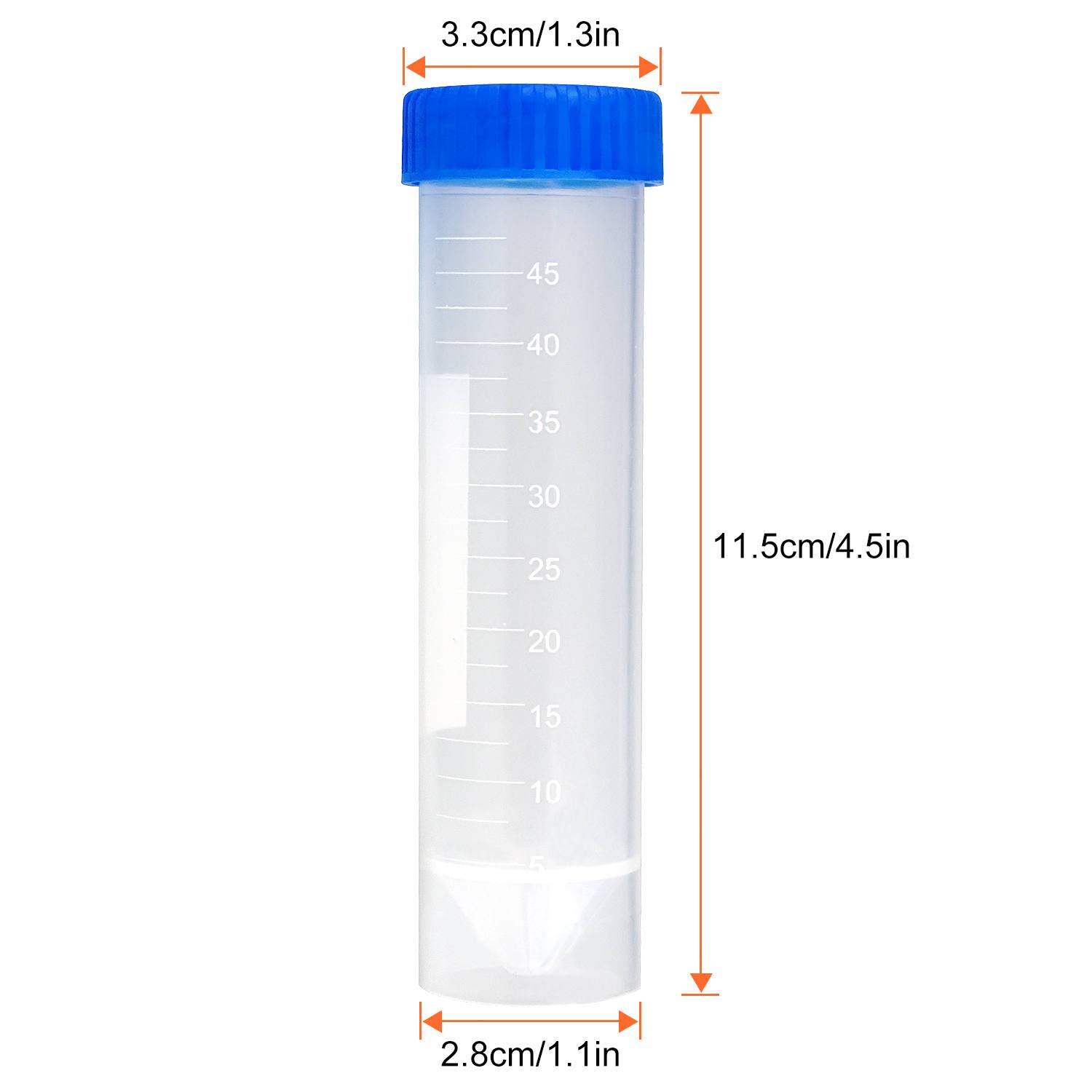Buy ASelected 50 X 50ml Standard Laboratory Conical Centrifuge Tubes ...