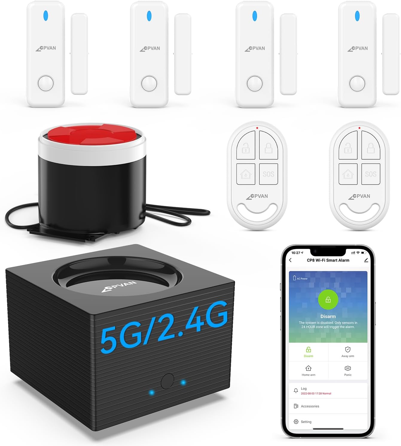 Amazon.com : KERUI Wireless Home Security System, WiFi Door Alarm ...