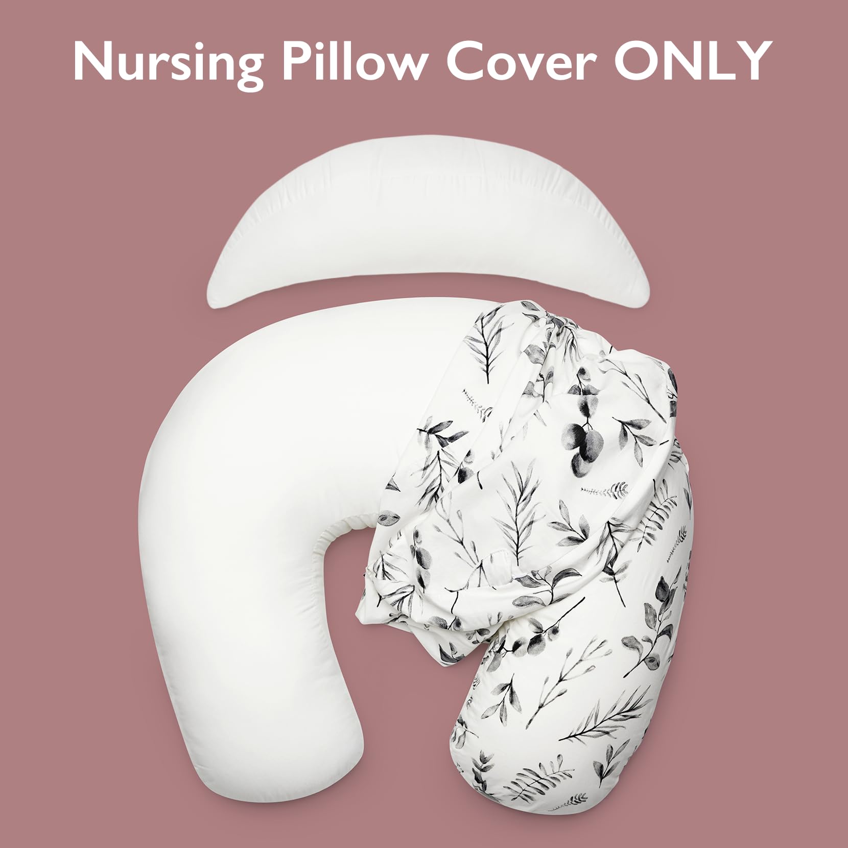 Momcozy Original Plus Size Nursing Pillow Cover, Fits All Breastfeeding Pillows, 100% Cotton ...