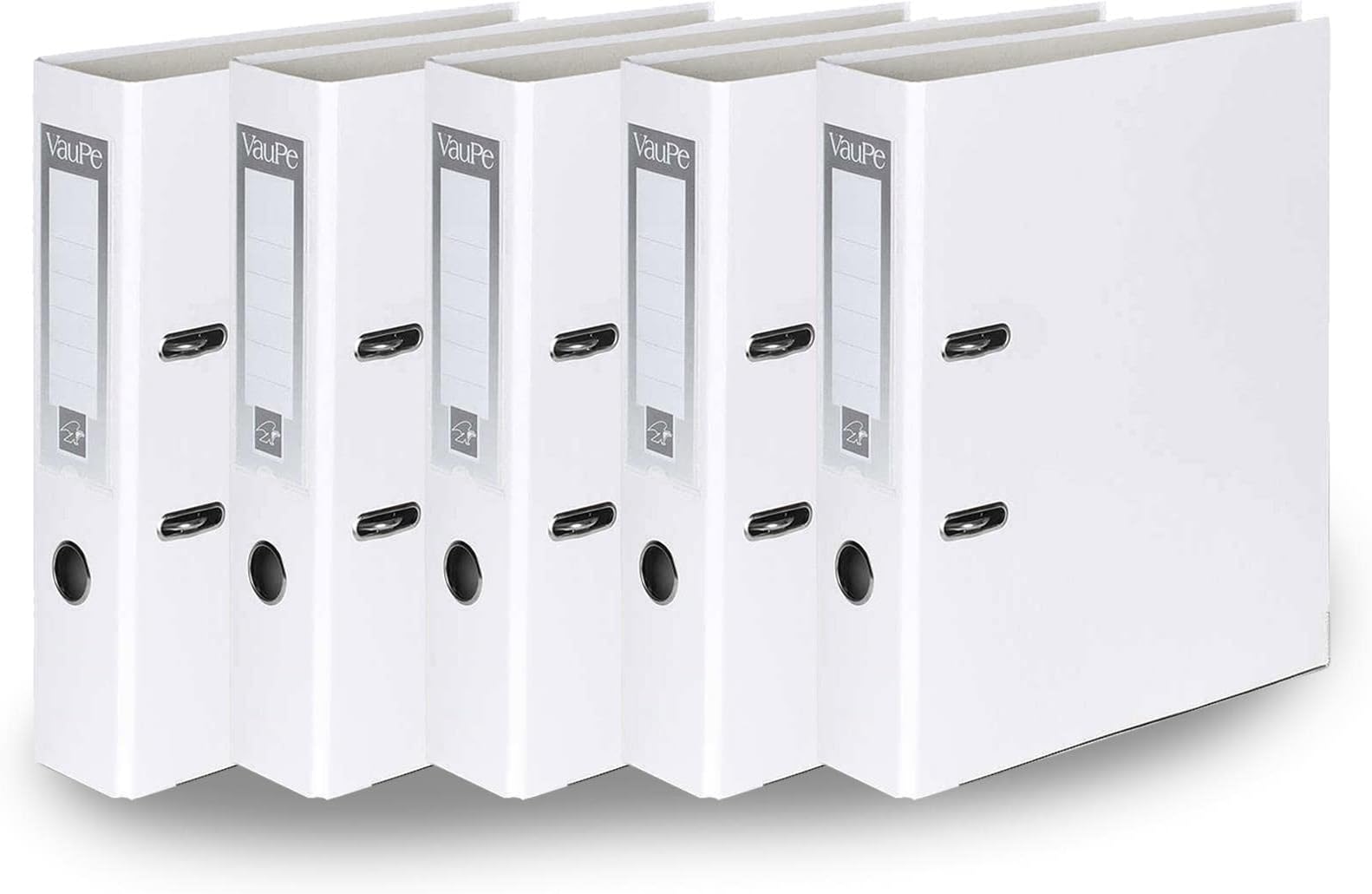 OFFICE CENTRE 5X White A4 Large 75mm Lever Arch File Folder Metal Edge ...