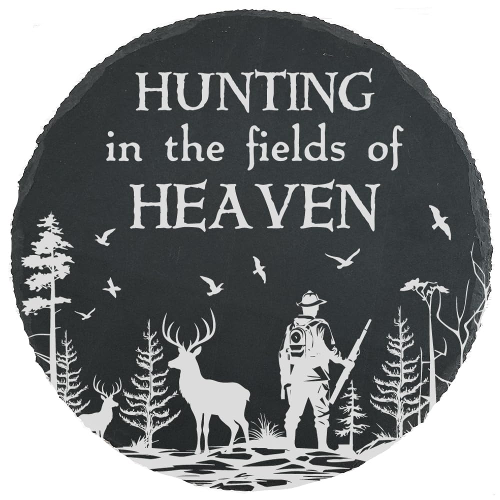 Amazon.com: Hunting Memorial Stone Slate Garden Stepping Stone Gone ...