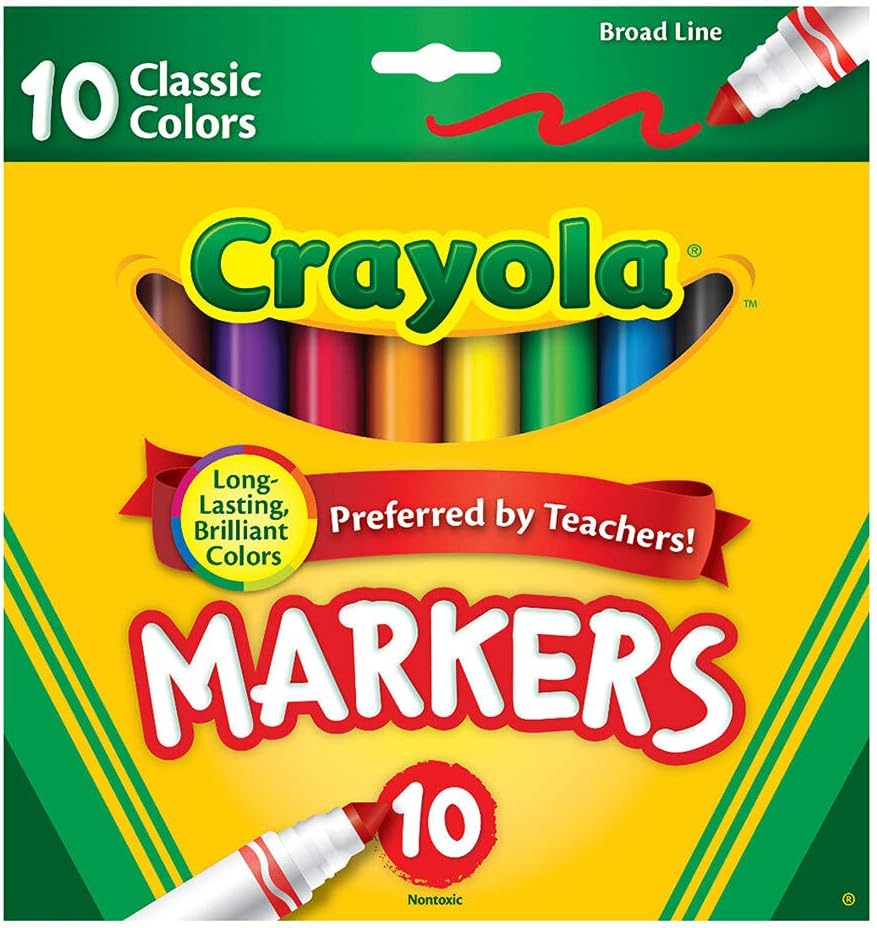 Amazon.com: Crayola Washable Markers, Assorted Tropical Colors, 8 Count ...