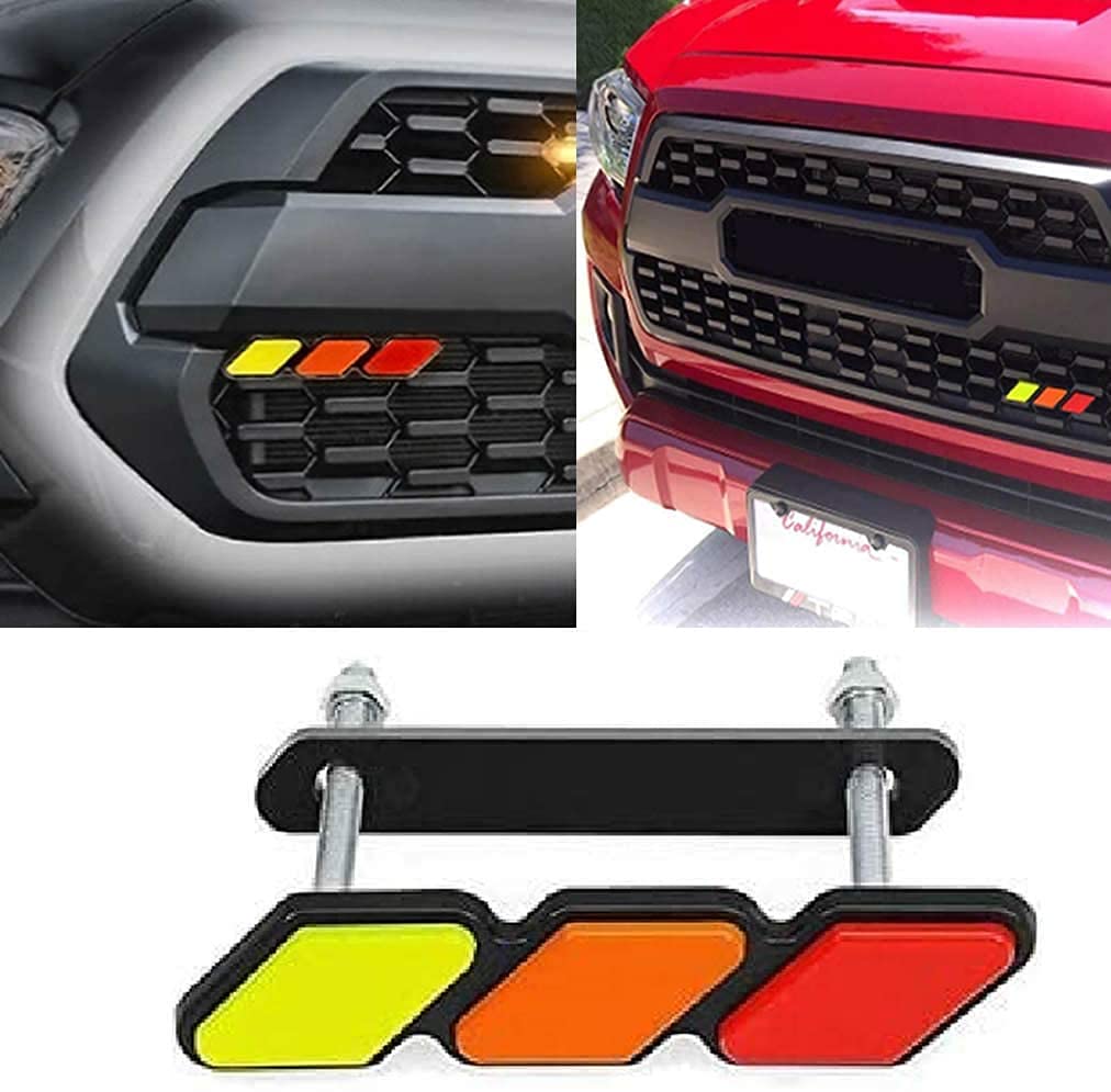 Buy LLKUANG T-G3BL Tri-Color 3 Color Grille Badge Emblem Grill for ...
