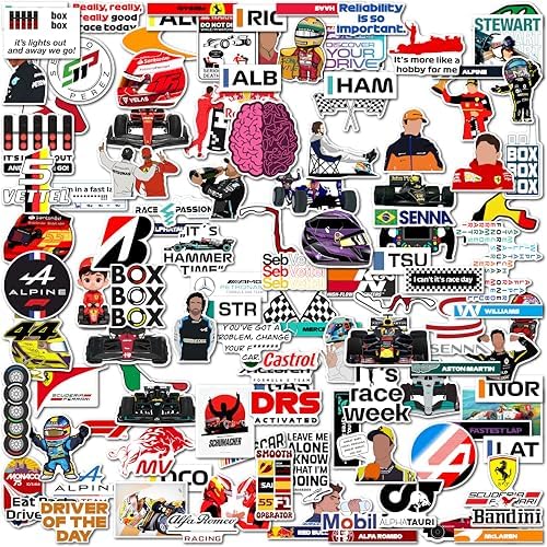 11 Strokes Stickers Set of 100 f1 Stickers I Formula 1 car I f1 Racing ...