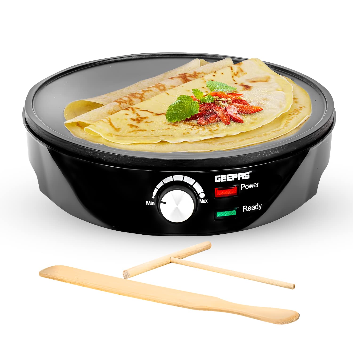 Geepas 1000W Pancake & Crepe Maker - Electric Non-Stick Cooking Plate ...
