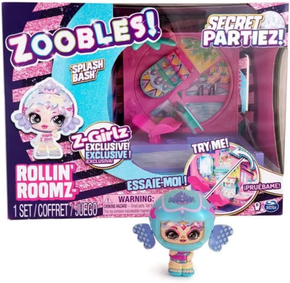 Amazon.com: Zoobles 6064355 RlnRmzS2 ScPartz SplshBsh, Rollin’ Roomz ...