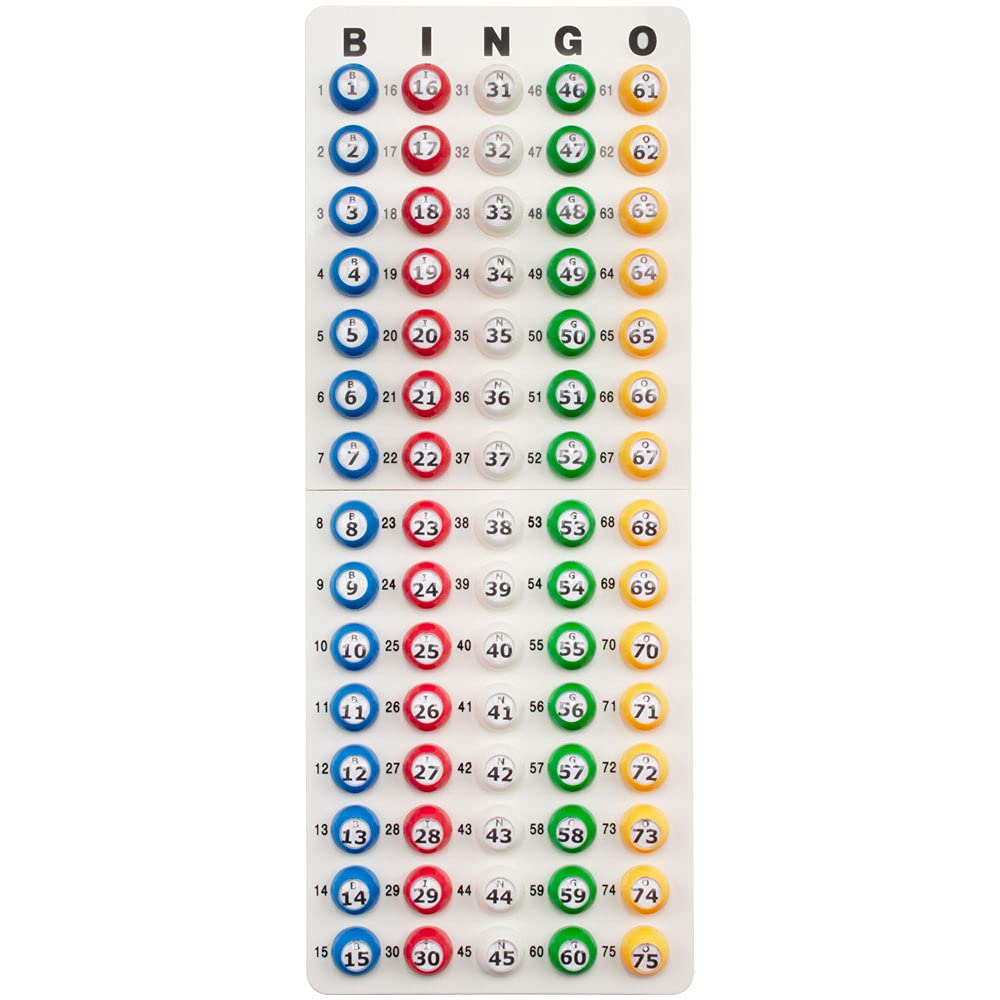 Buy Bingo Game Master Board and 7/8-Inch Multi-Color Plastic Bingo ...