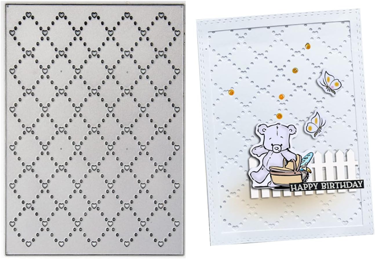 Amazon.com: Arbuya Quilted Backdrop Die Cuts for Card Making Diamond ...