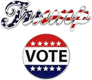 Amazon.com: PinMart's Trump American Flag Brooch and Vote Lapel Pin ...