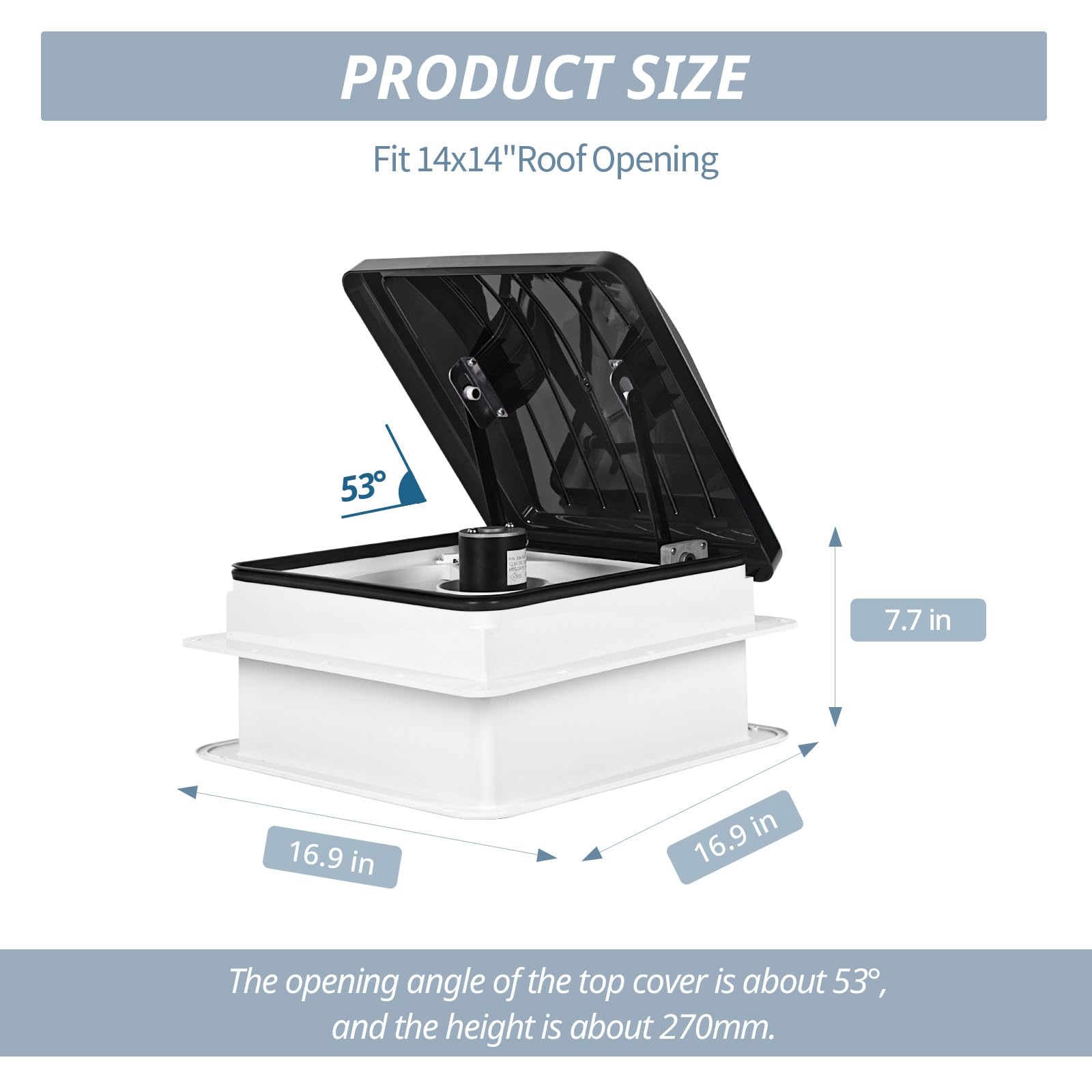 Snapklik.com : LCyindu RV Roof Vent Fan 14",Continuously Variable ...