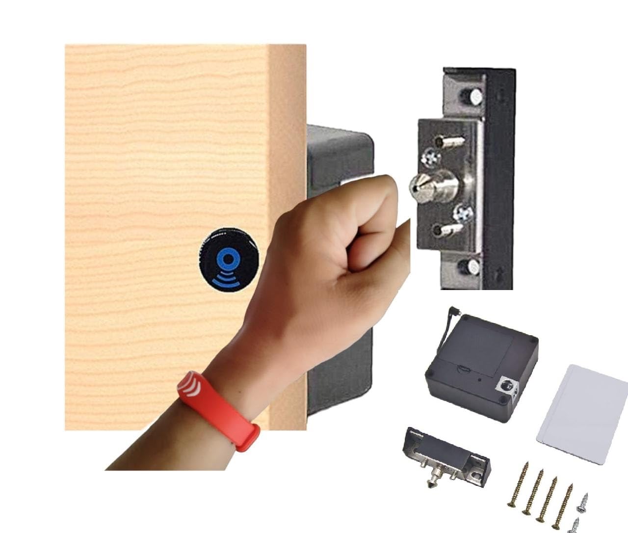 Buy JenixWireless keyless Hidden Cabinet Lock for Gym, spa, Swimming ...