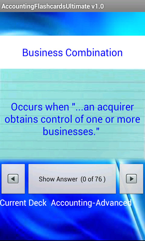 Accounting Flashcards Ultimate - App on Amazon Appstore