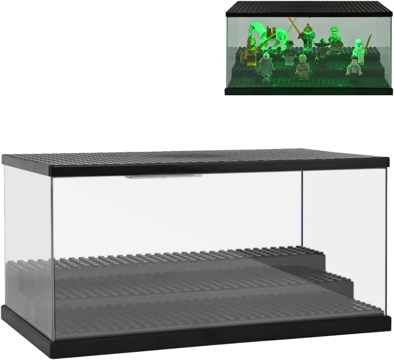 Amazon.com: NVOSIYU Minifigure Display Case with LED Light, Stackable ...