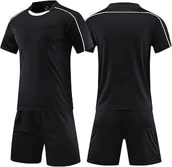 Amazon.com: Soccer Referee Uniforms Youth Mens, Soccer Referee Jersey ...
