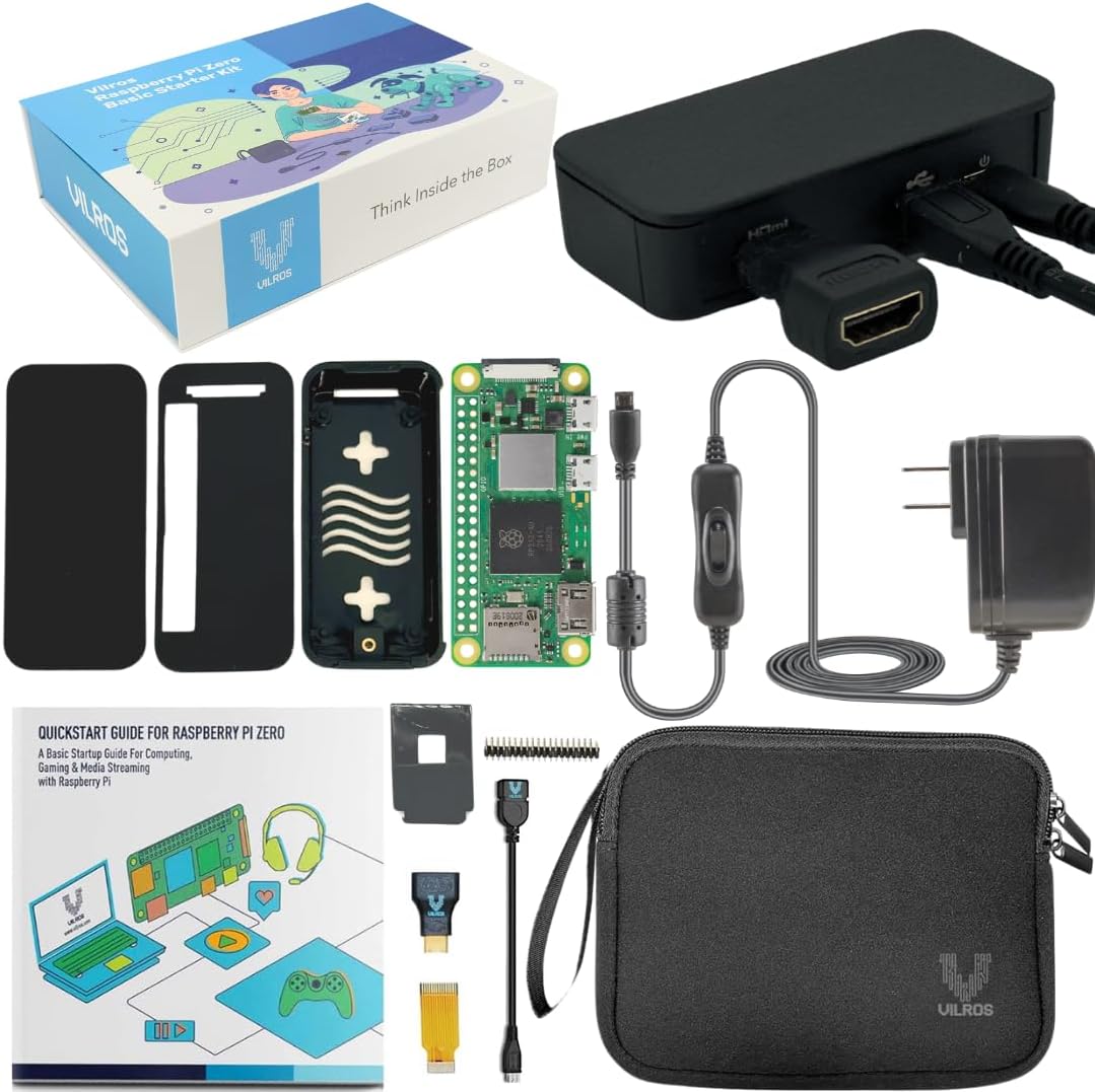 Vilros Raspberry Pi Zero - Kit básico de iniciación de 2 W con carcasa ...
