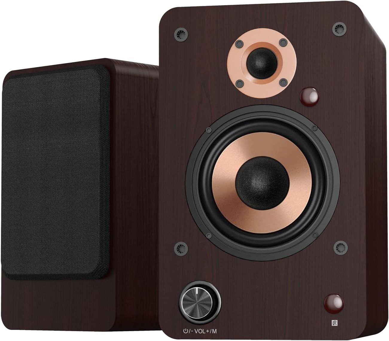 Active Bookshelf Speakers 100W with Bluetooth, 4'' Aluminum Woofer ...