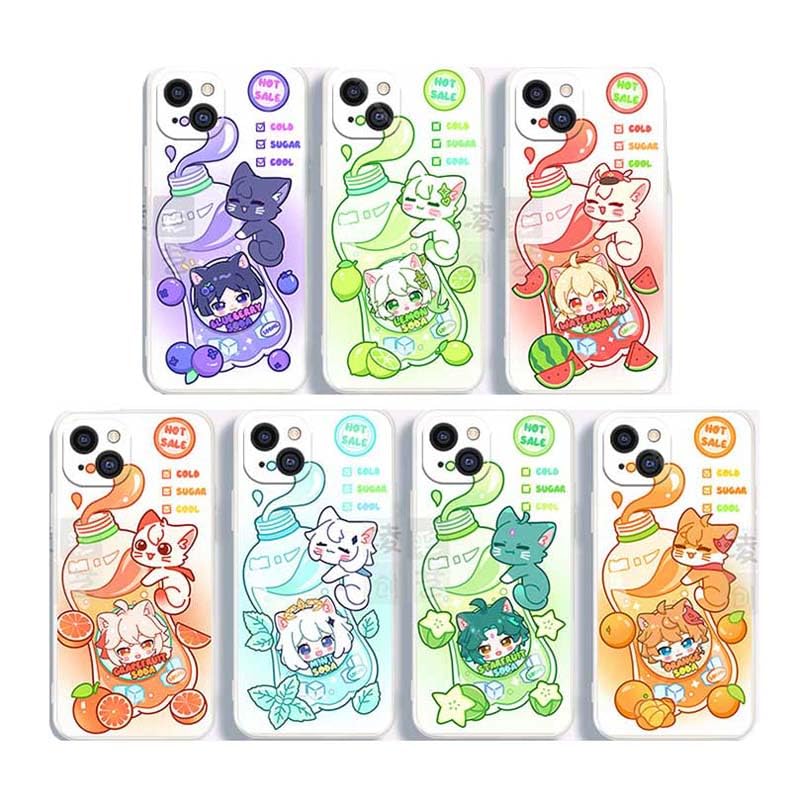 Amazon.com: RegisBox Cat Genshin Phone Case Cute Chibi Fanart Alhaitham ...