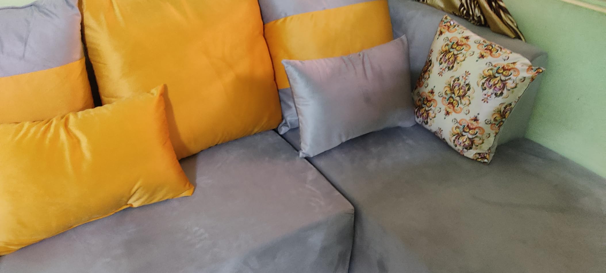 CASASTYLE - Minacs 4 Seater Fabric RHS L Shape Sofa Set (Grey) : Amazon ...