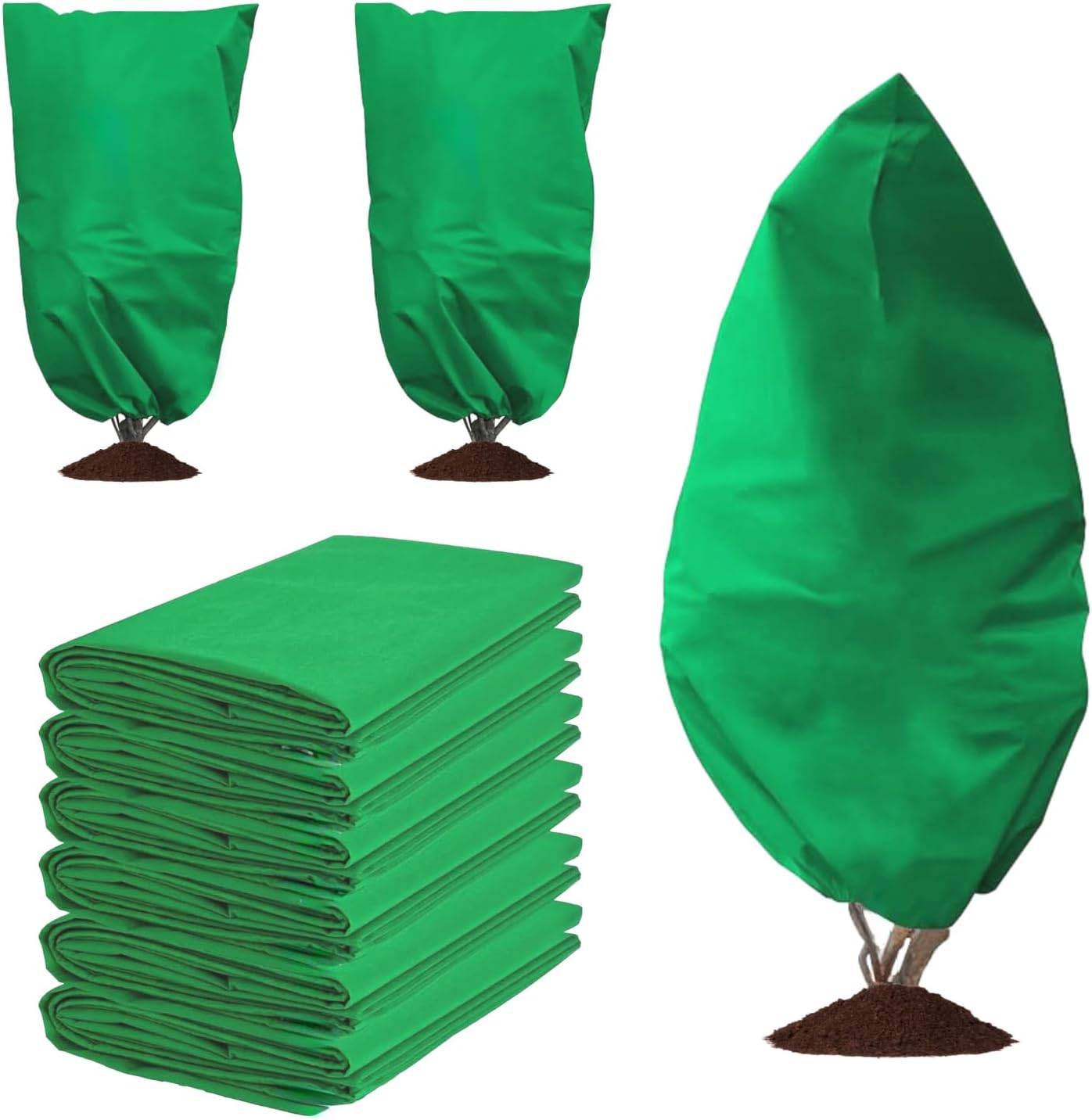 Amazon.com : Eunika 6 Pack Plant Covers Freeze Protection, 47.2"x31.5 ...