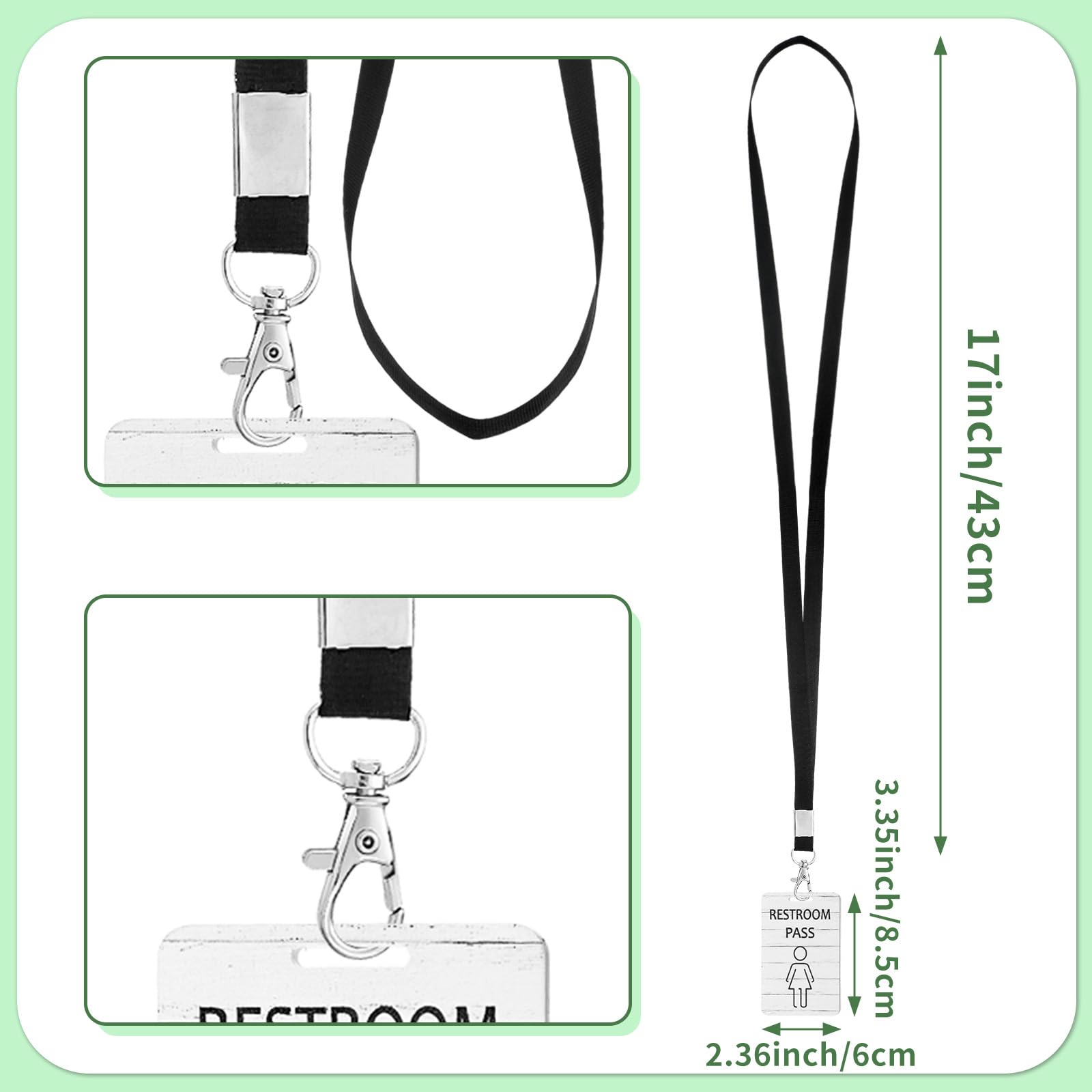 Snapklik.com : Sabary 6 Sets Hall Pass Lanyards And School Passes Set ...