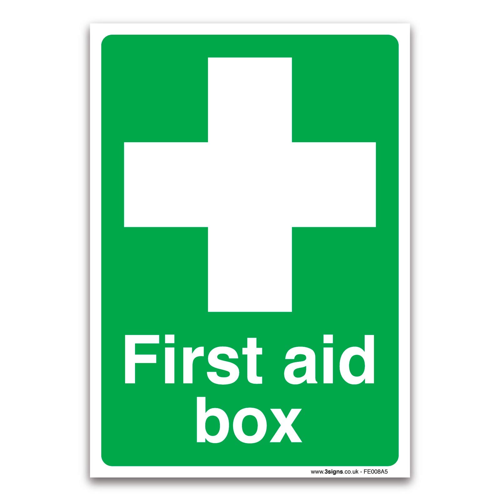 British Standard First Aid Box Sign, 1mm Rigid Plastic, Emergency and ...