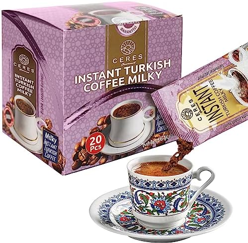 Amazon.com : Instant Milky Turkish Coffee Packets Single Serve (20 ...