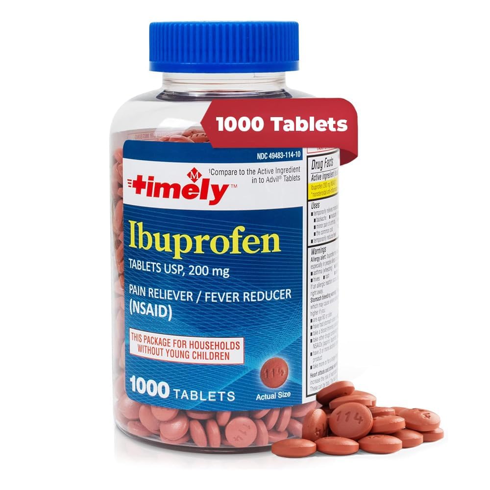 Time Cap Labs Inc Timely Ibuprofen 200mg 1000 Tablets Pain | Desertcart ...
