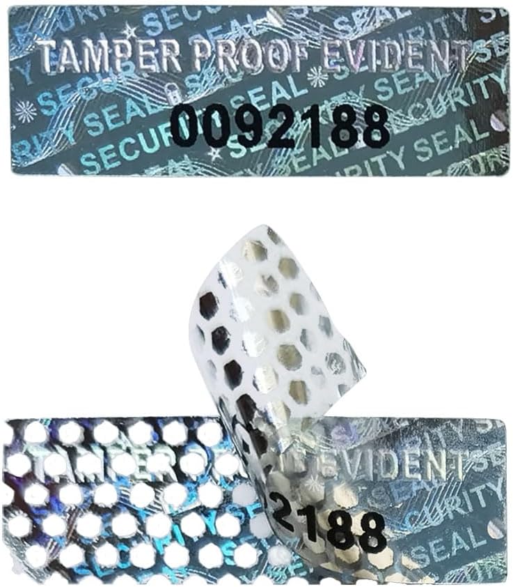 1200 Pieces Tamper Proof Evident Stickers Hologram Labels Security ...