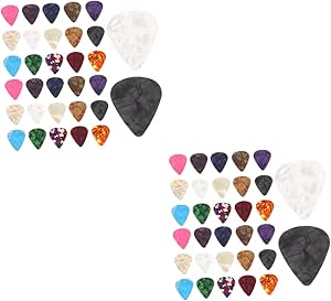 Amazon.com: Wakauto 64 Pieces Guitar Pick Guitar Picks Practice Guitar ...