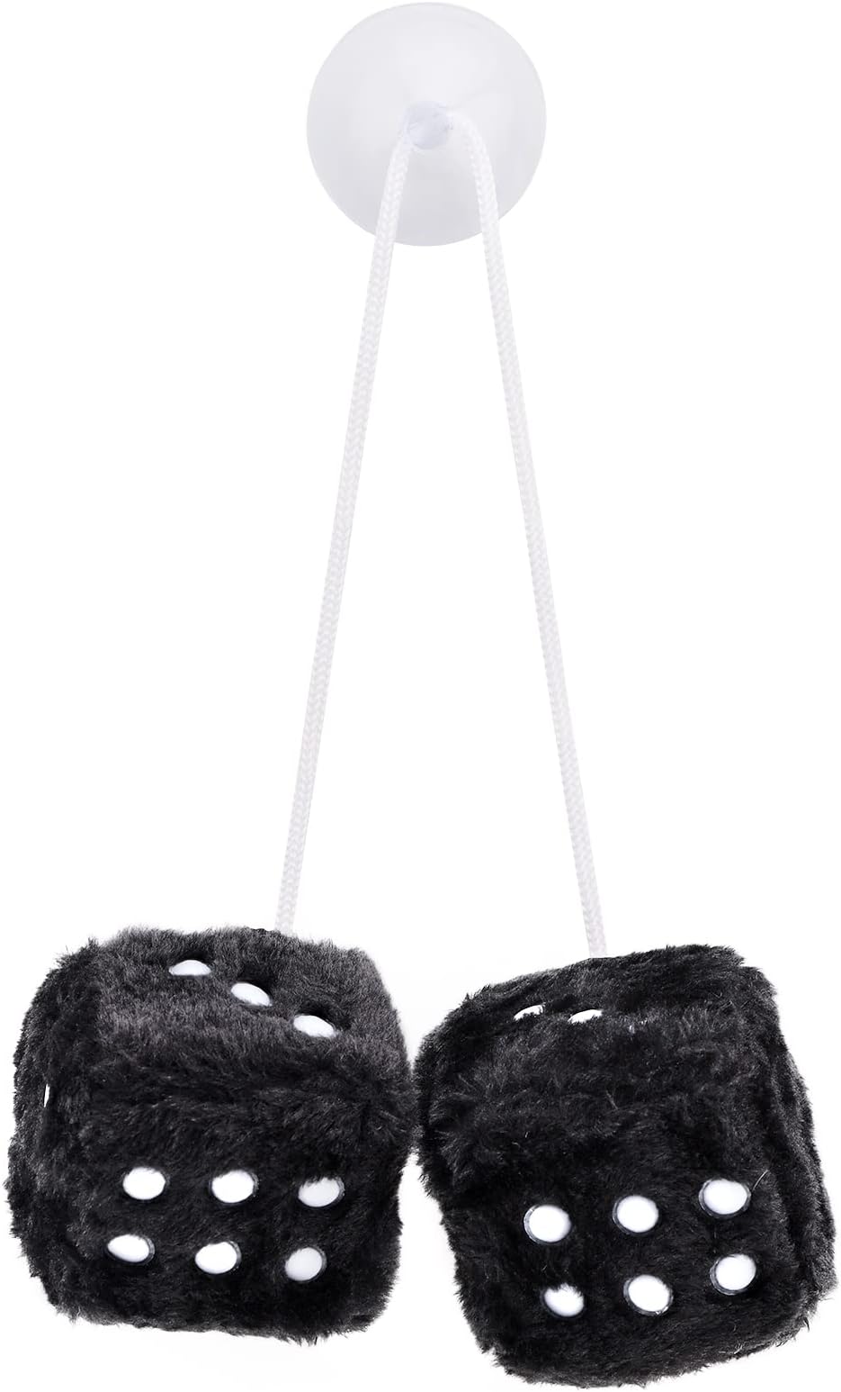 Black Fluffy Furry Dice - Hang in Car - Car Accessory : Amazon.co.uk ...