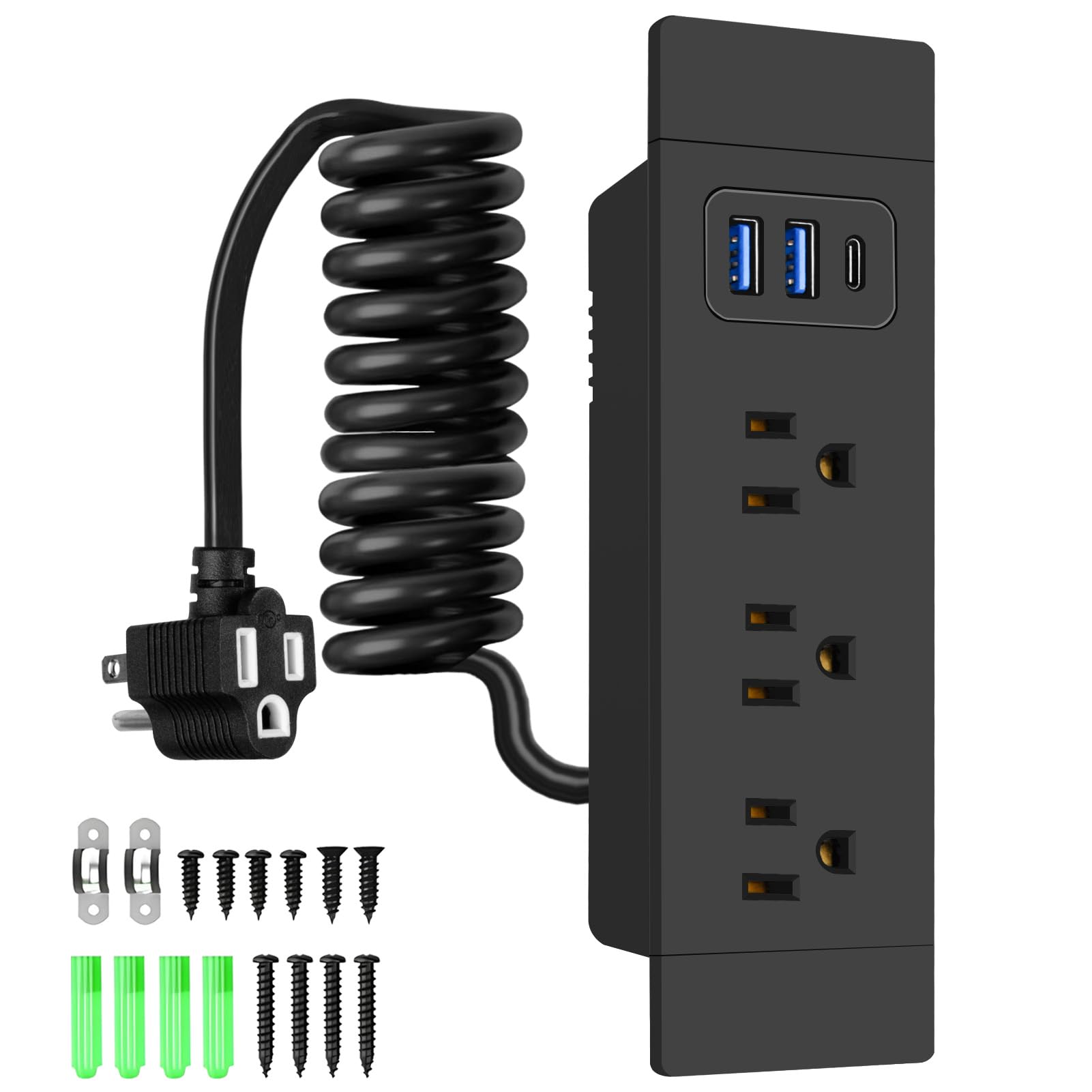 Amazon.com: Recessed Furniture Power Strip,Mounted Furniture Drawer ...